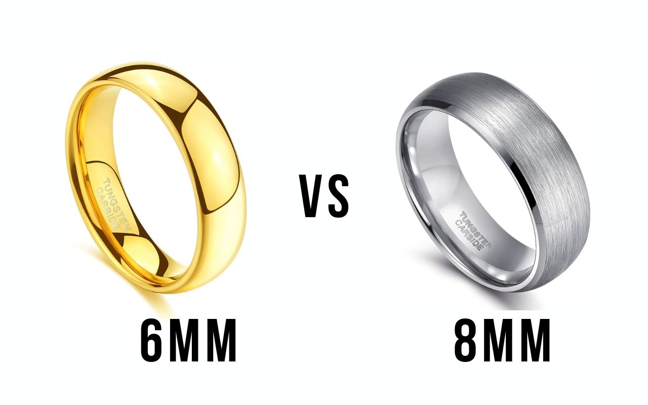 6mm vs 8mm Wedding Band: Which Width is Right for You? - Green In May